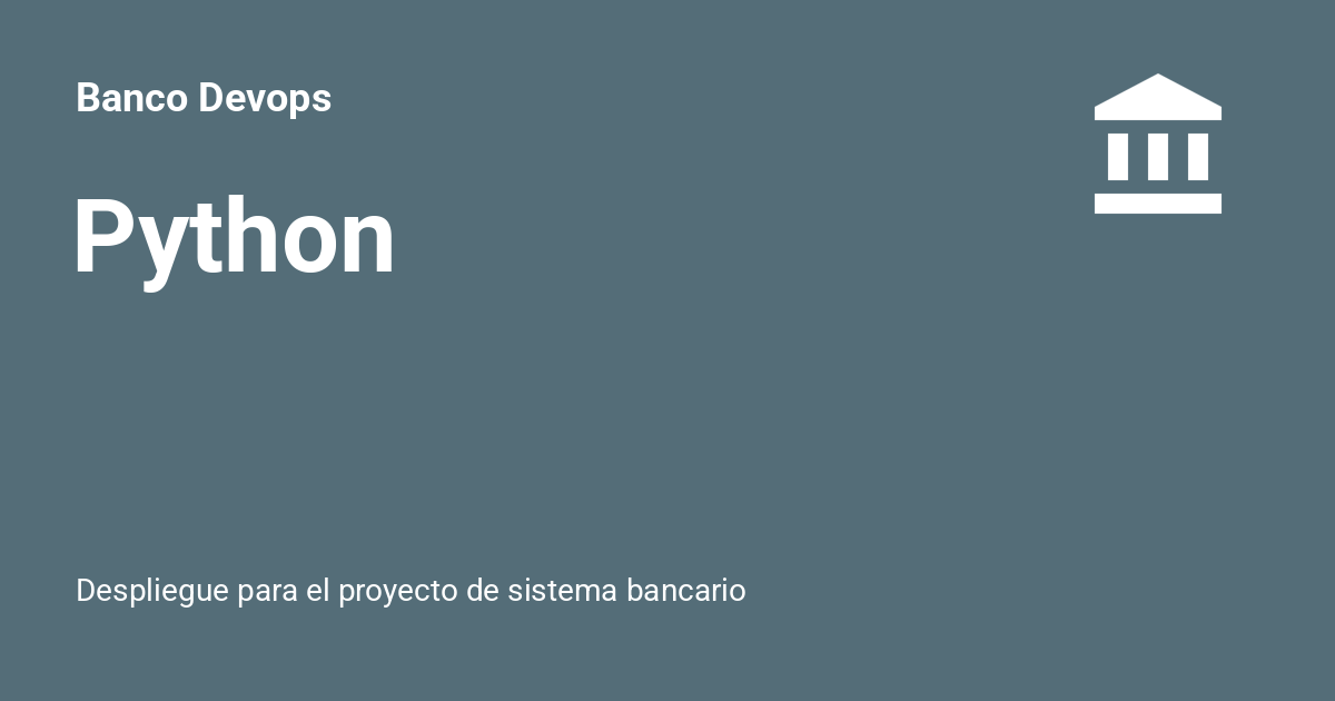 Python - Banco Devops
